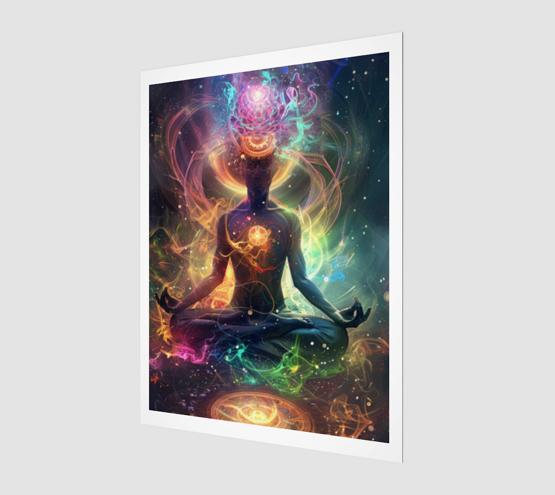 MEDITATING MIND PRINT | ACIDMATH AI – ACIDMATH STORE