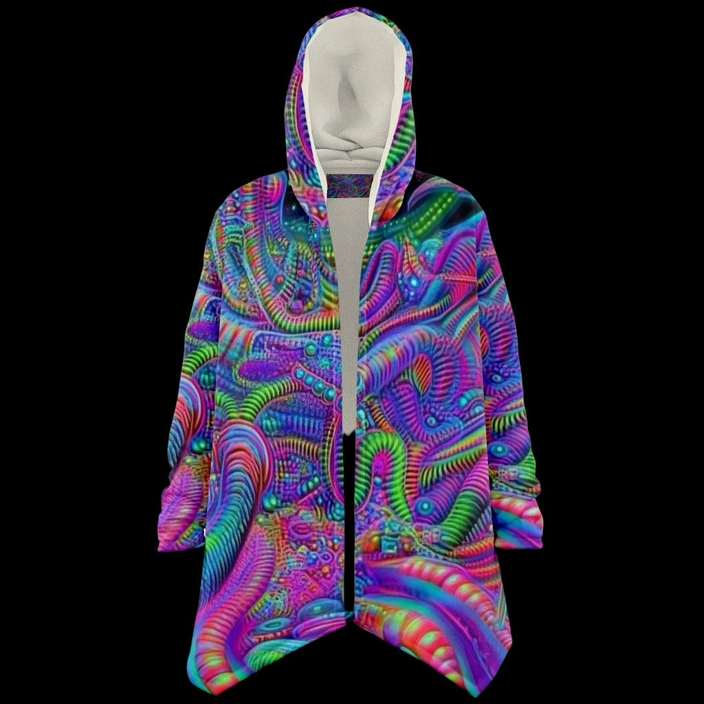 COILS Psychedelic Fleece Cloak | Visionary Art by Acidmath – ACIDMATH COLLECTIVE