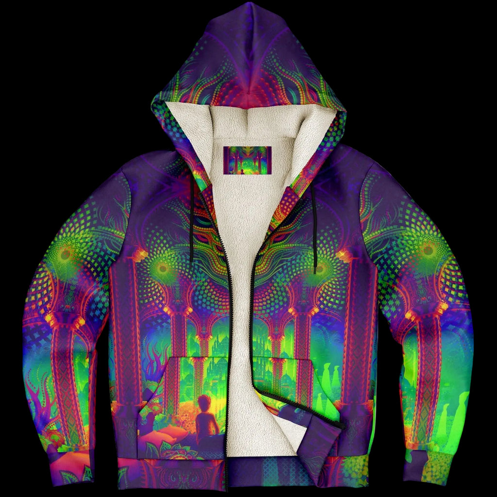 PADWAN Microfleece Ziphoodie - SALVIA DROID – ACIDMATH COLLECTIVE