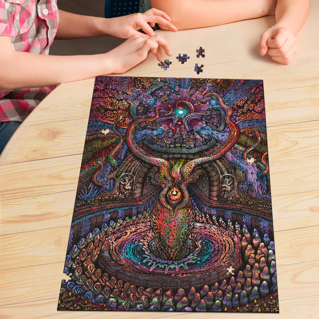 Leviathan | Wooden Jigsaw Puzzle | James Fletcher – ACIDMATH STORE